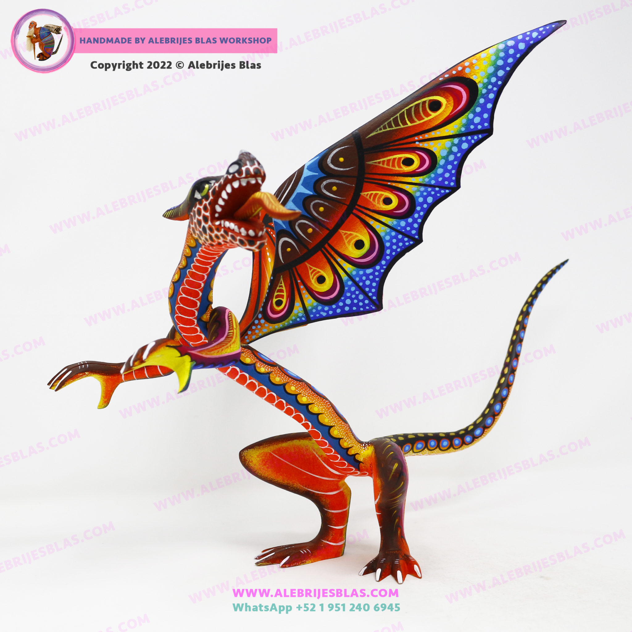Original Oaxaca Art, Alebrije Dragón Veloz 3 – Alebrijes Blas