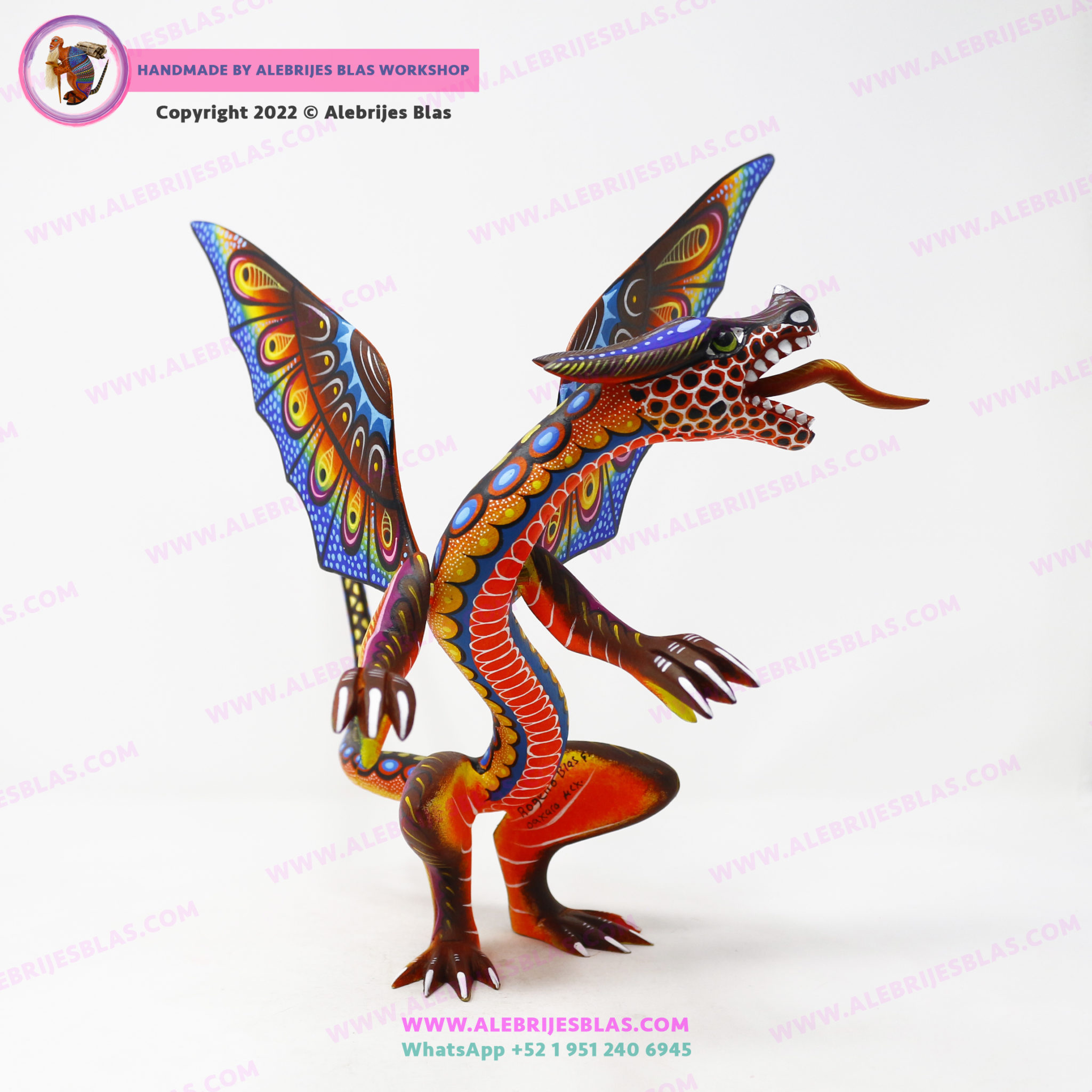 Original Oaxaca Art, Alebrije Dragón Veloz 2 – Taller Blas
