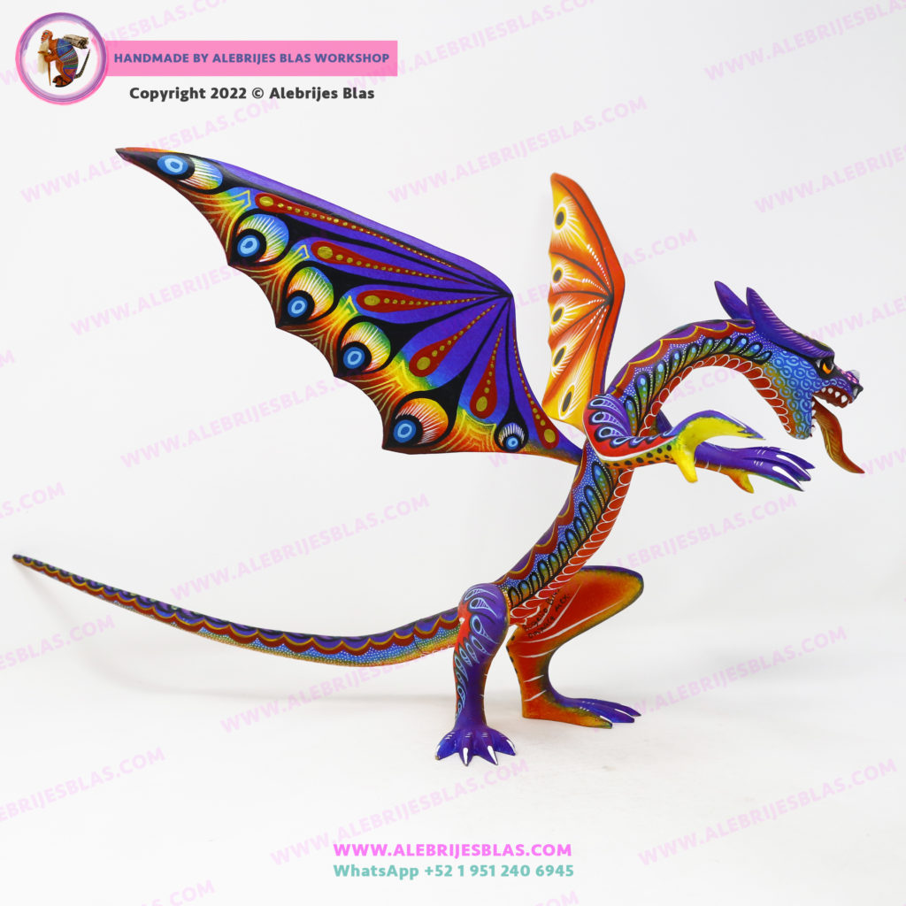Original Oaxaca Art, Alebrije Dragón Veloz 4 – Taller Blas