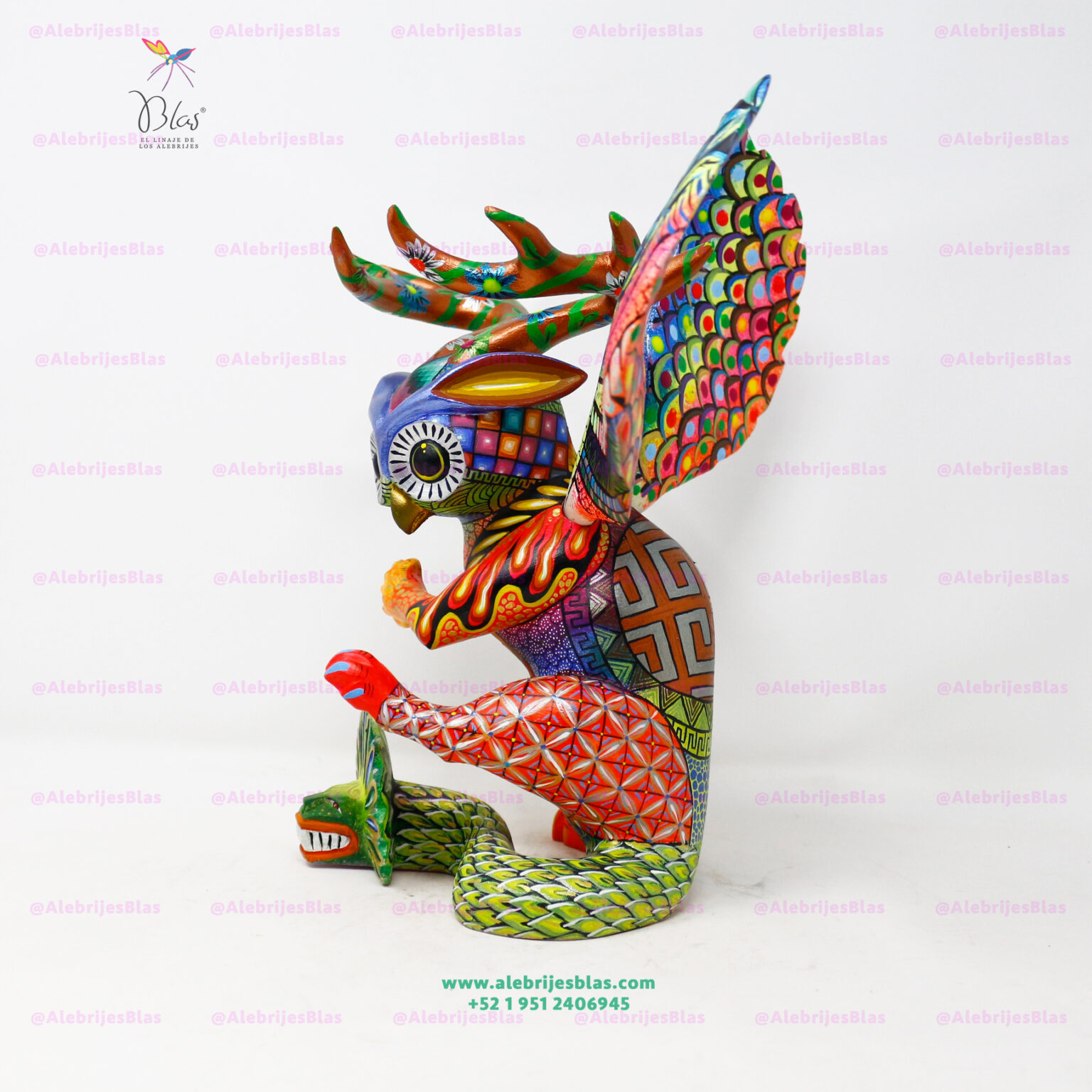 Alebrije Búho-Venado – Taller Blas